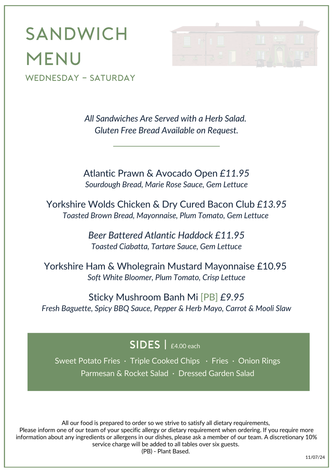 Food & Drink | The Oak Tree Inn