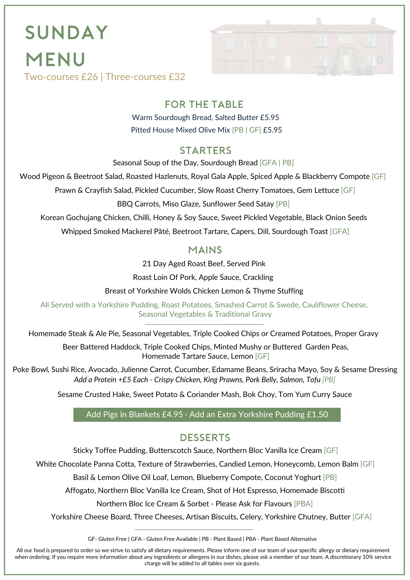 Food & Drink | The Oak Tree Inn