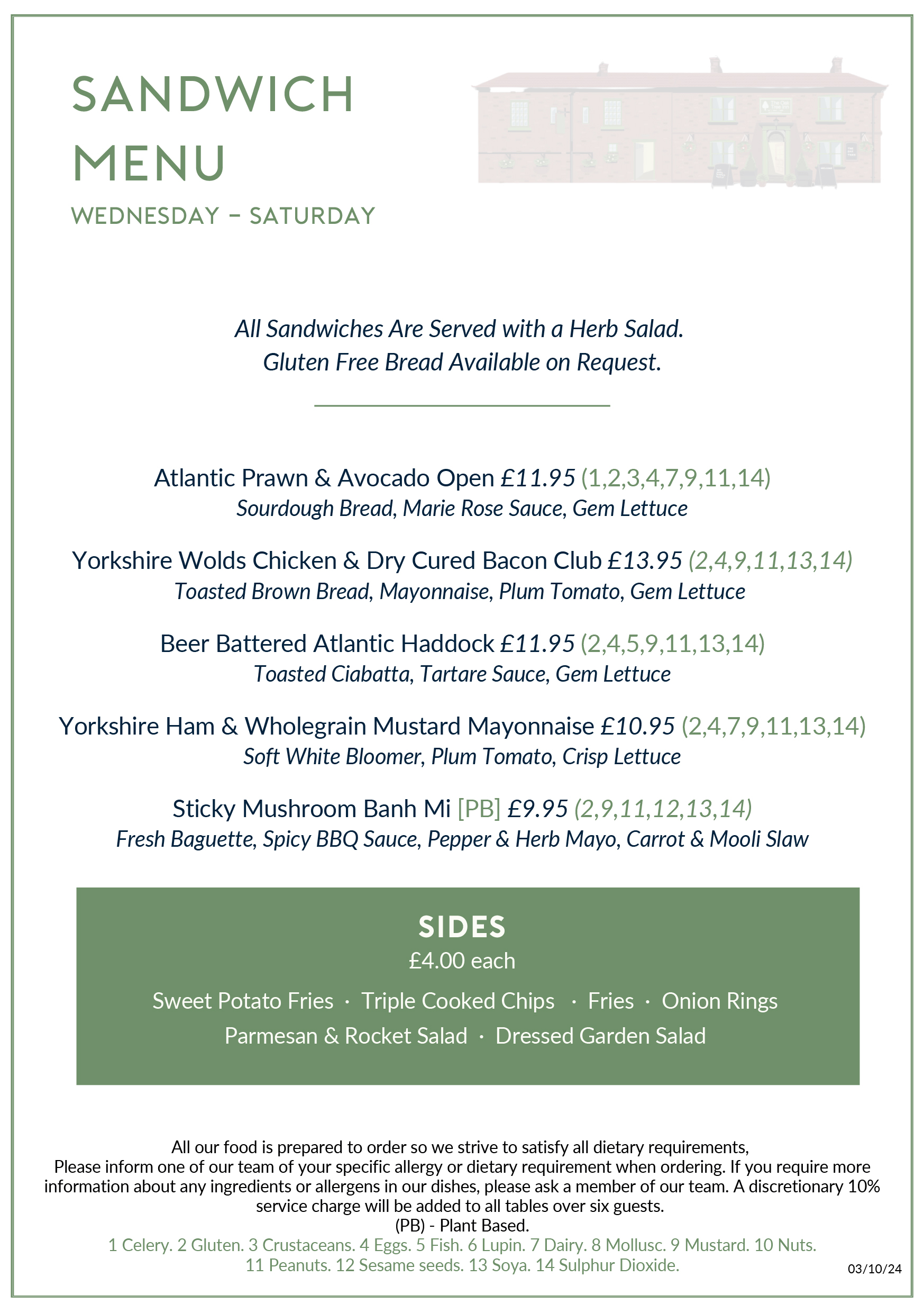 Food & Drink | The Oak Tree Inn